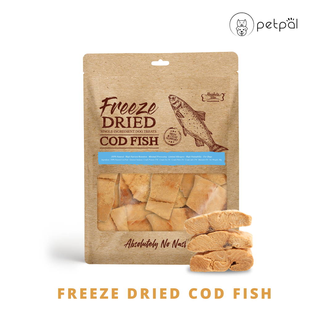 Absolute Bites Freeze Dried Cod Fish Treats for Dog & Cats 30g | Shopee ...