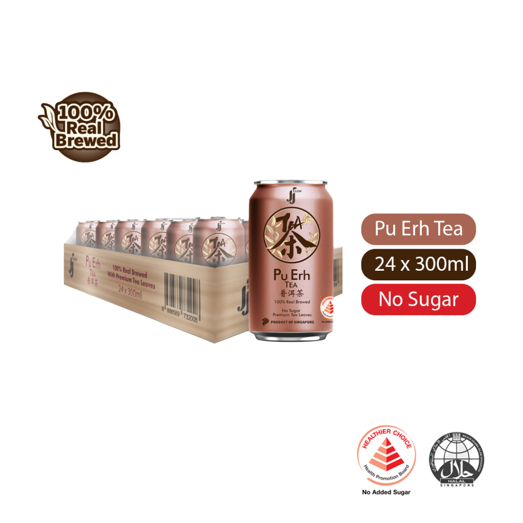 JJ Pu Erh Tea No Added Sugar (24 X 300ml) - Case | Shopee Singapore