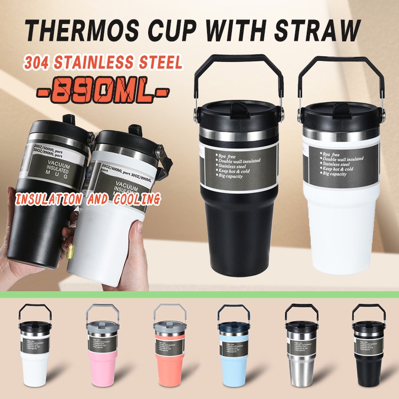 Best Sellers 30oz/40oz thermos cup with straw Korean style simple ...