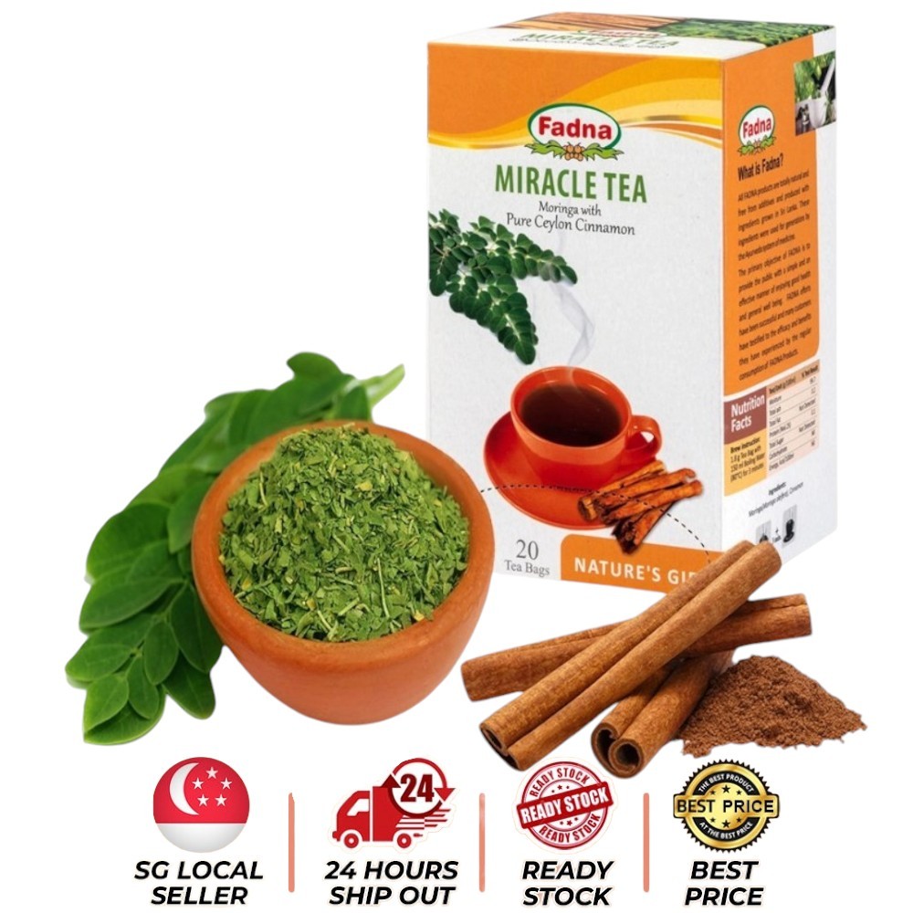 Moringa with Pure Ceylon Cinnamon Miracle Tea by Fadna 20s 辣木 foil ...