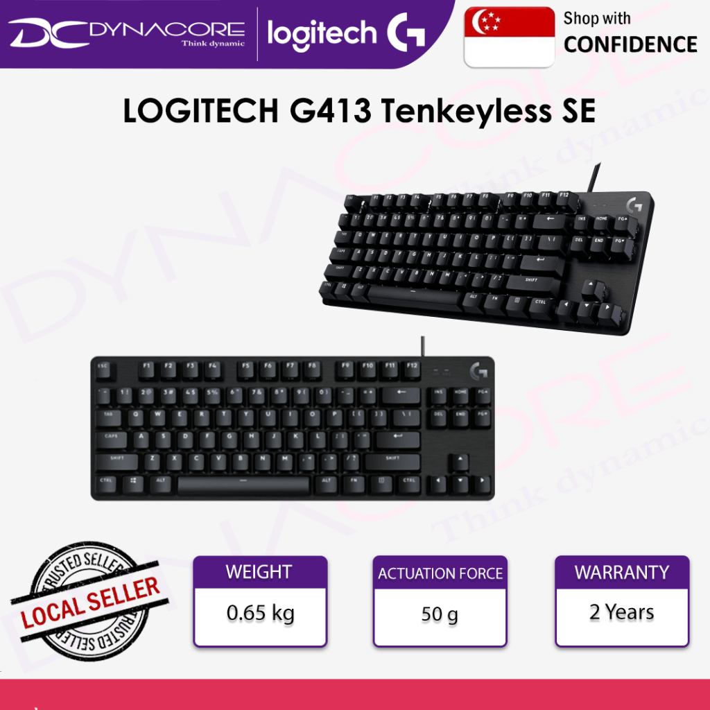 LOGITECH G413 Tenkeyless SE Backlit Anti-Ghosting Mechanical Gaming ...