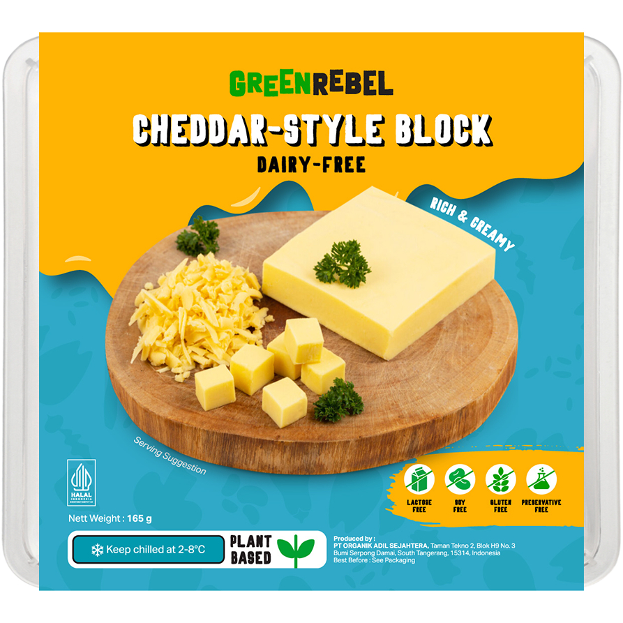 Green Rebel Plant-based Cheddar-Style Cheese Block | Shopee Singapore