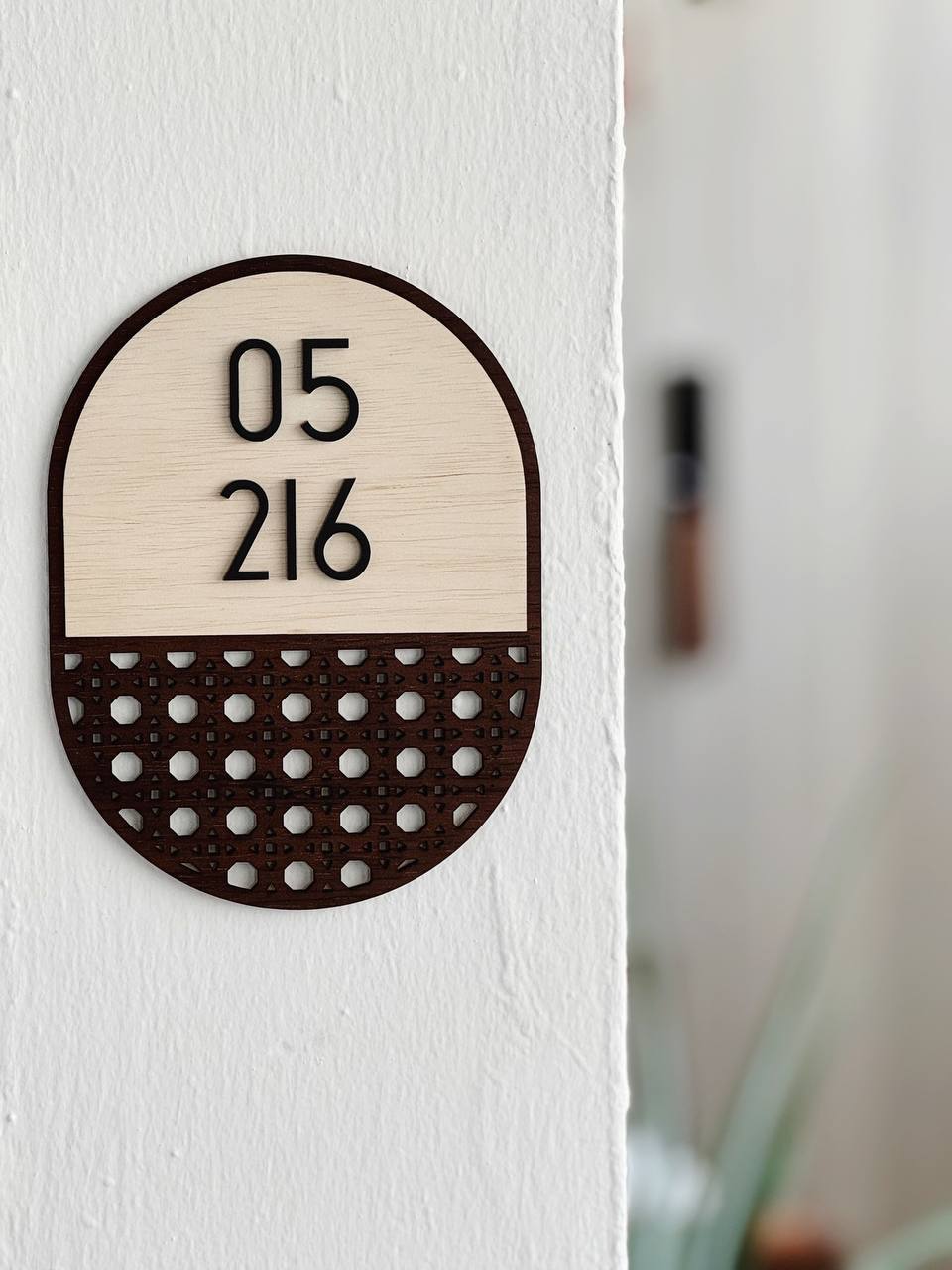 Rattan Boho Unit Numbers Plaque | SG seller | Door Unit Numbers | HDB ...