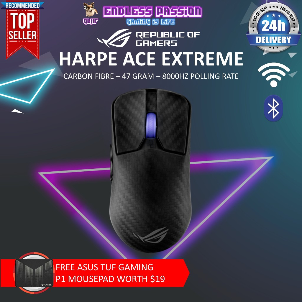 ASUS ROG Harpe Ace Extreme Wireless Gaming Mouse | Shopee Singapore
