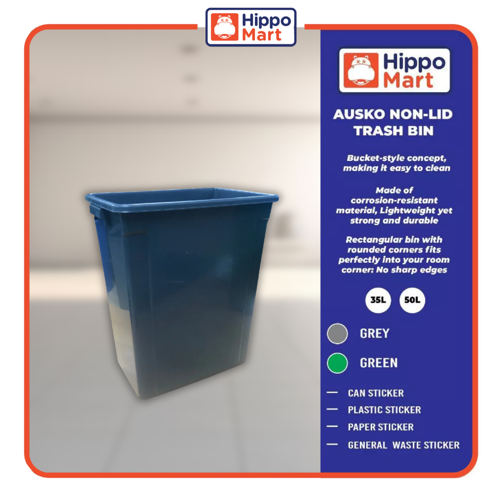Non-Lid Dustbin | Trash Bin | 35L, 50L | Trash Bin | Dustbin for ...