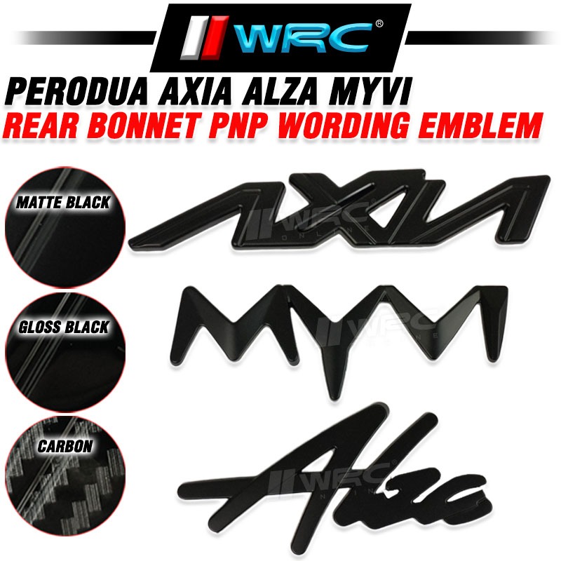 Perodua Axia Alza Myvi New Model Rear Bonnet PNP Wording Emblem Logo ...