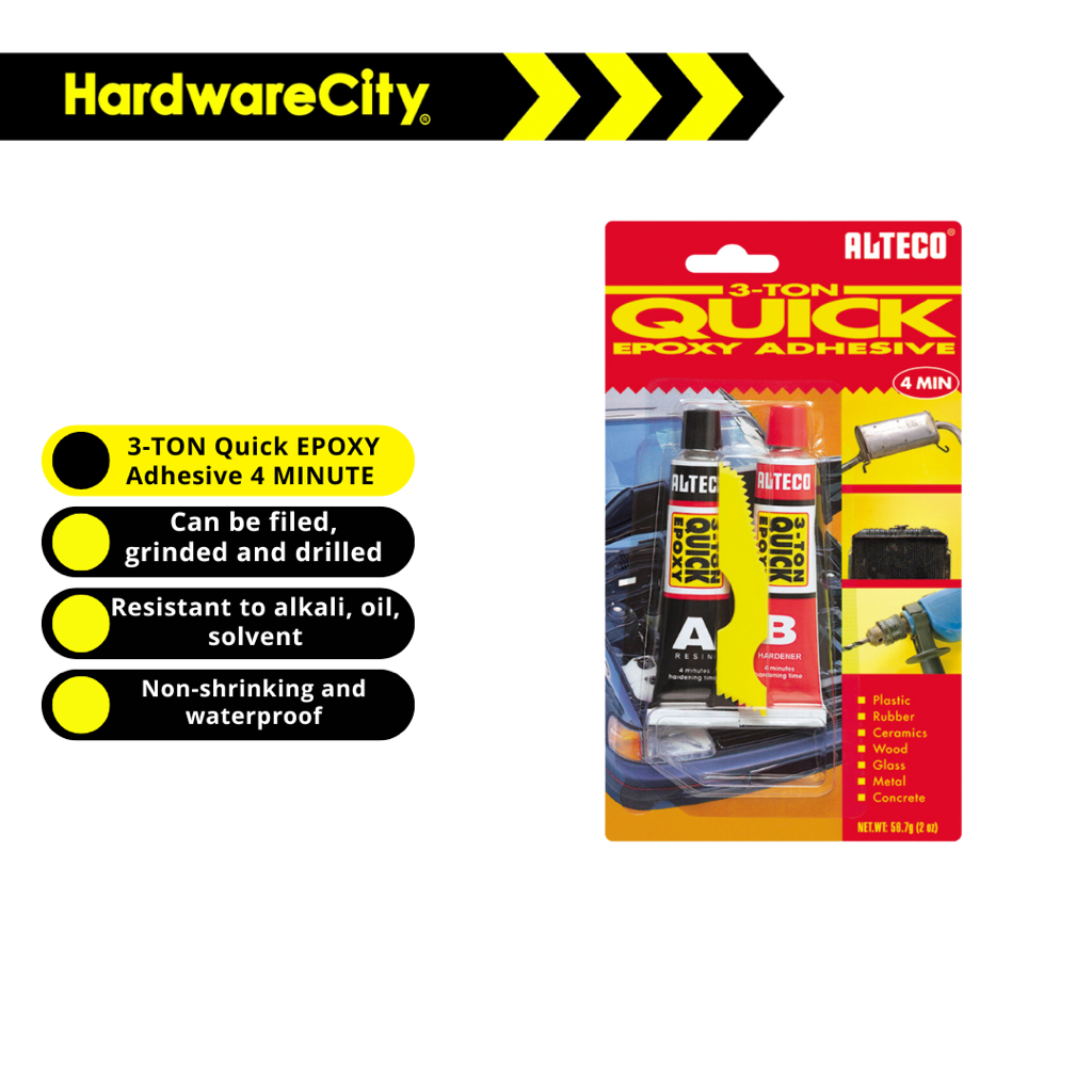 ALTECO 3-TON Quick EPOXY Adhesive 4 MINUTE 56.7g (2 OZ) | Shopee Singapore