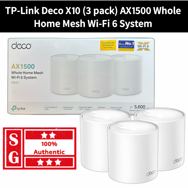 TP-Link Deco X10 V1 AX1500 (3-pack) (Whole Home Mesh Wi-Fi 6 System) TP ...