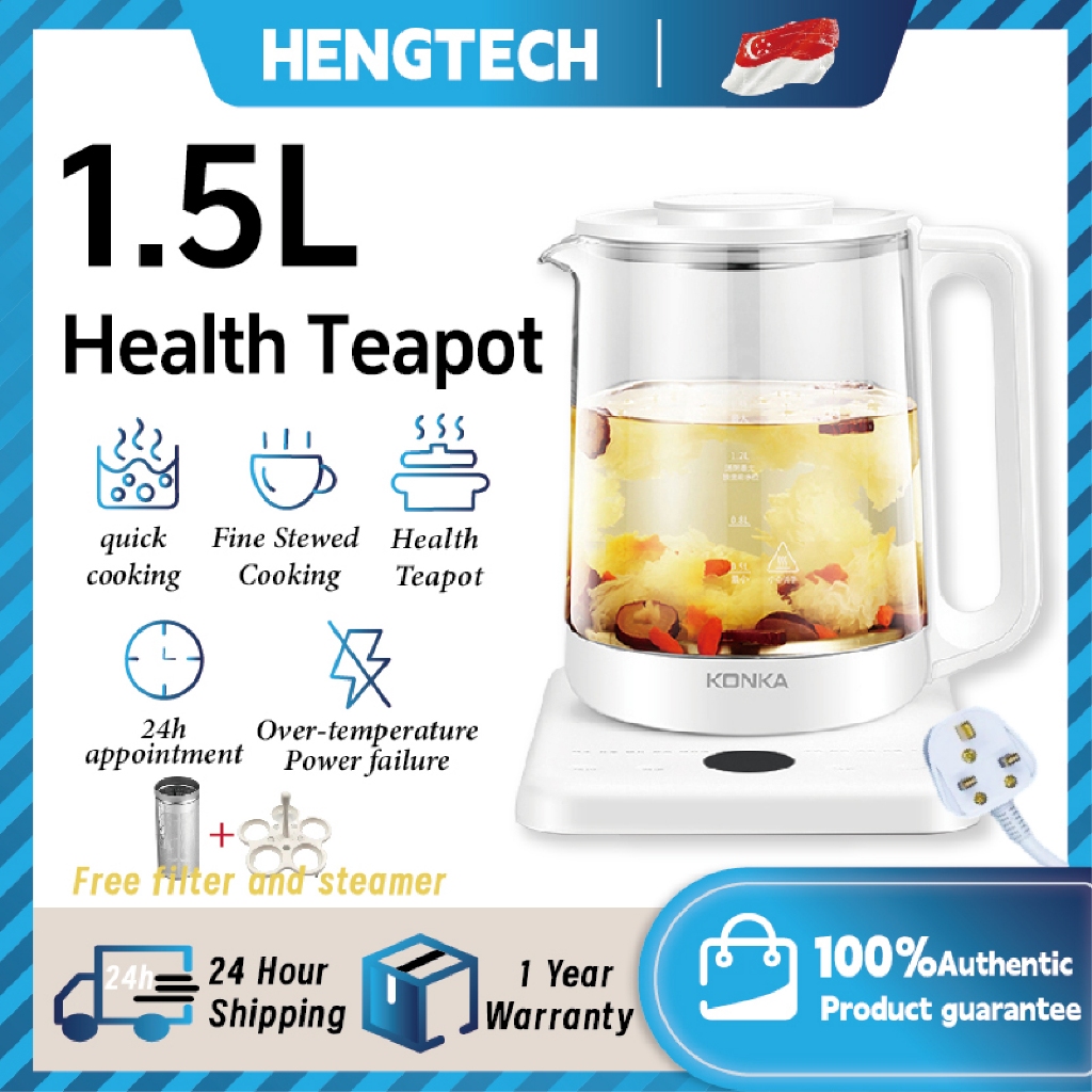 KONKA 1.5L Health Pot Electric Kettle Portable Multi Cooker Tea Dessert Cooker 養生壺 | Shopee ...