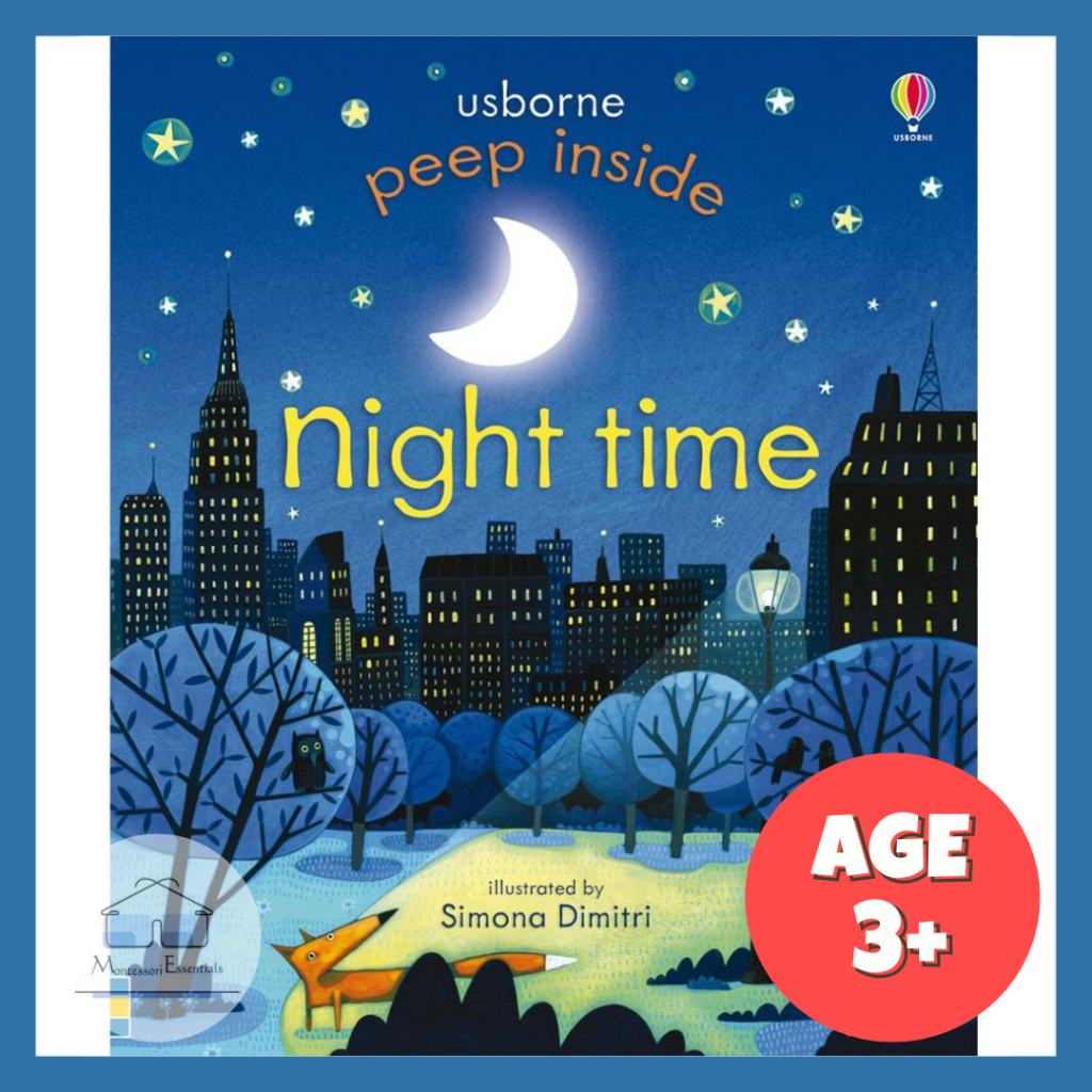 (Night Time) Usborne Peep Inside Children Hardcover Educational ...