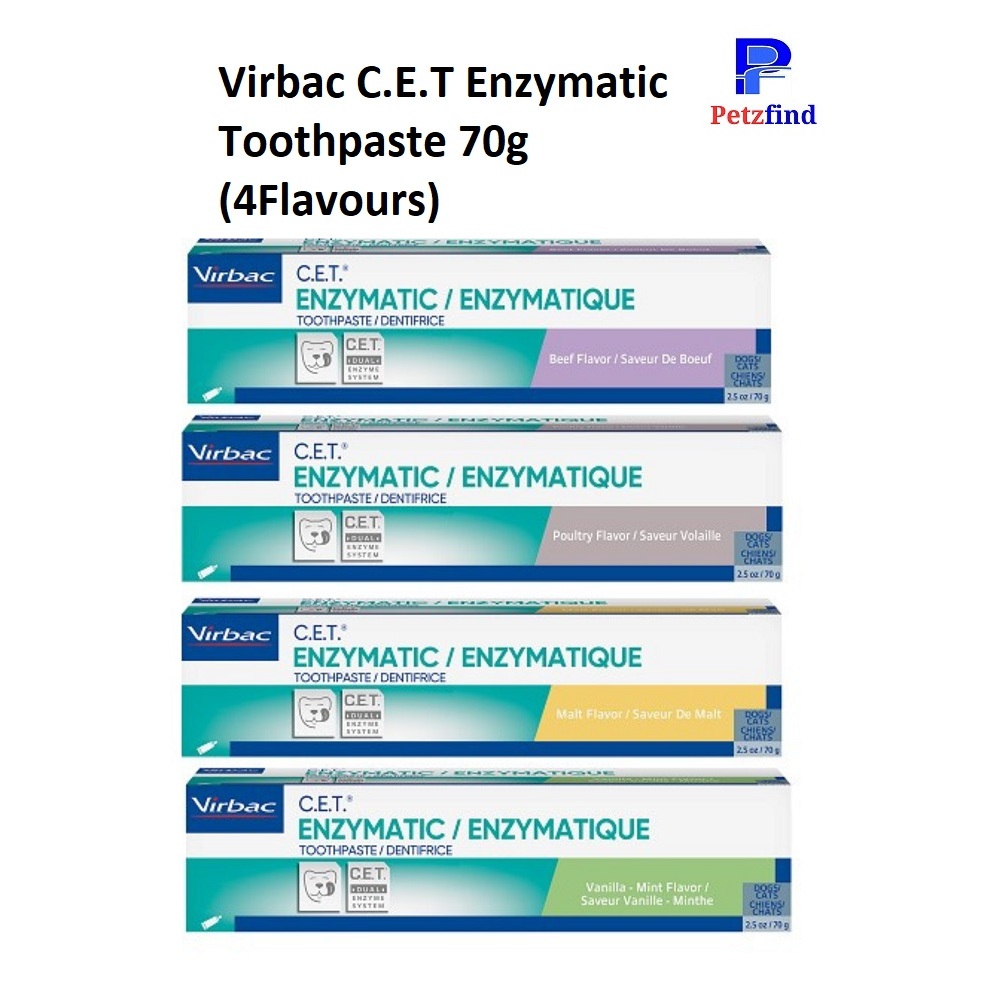 Virbac C.E.T Enzymatic Toothpaste 70g (4 Flavours) | Shopee Singapore