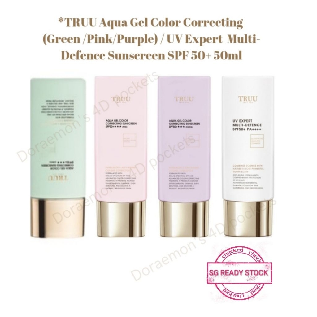 TRUU Aqua Gel Color Correcting (Green/Pink/Purple) / UV Expert Multi ...