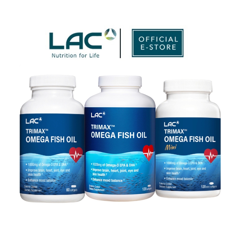 [LAC OMEGAS & FISH OIL] Trimax Omega Fish Oil (60 /120 softgels / 120 ...