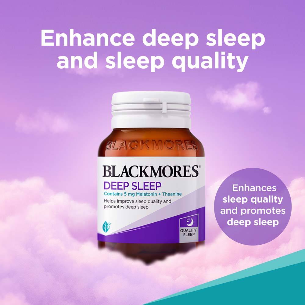 Blackmores Deep Sleep with Melatonin (30s) – Enhance Deep Sleep & Sleep ...