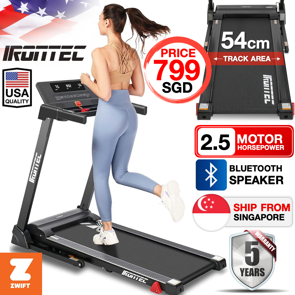 ★FREE SHIP & 50%OFF ★ IRONTEC.sg 2.5HP Treadmill 2.5HP 14km/h 3 Level ...