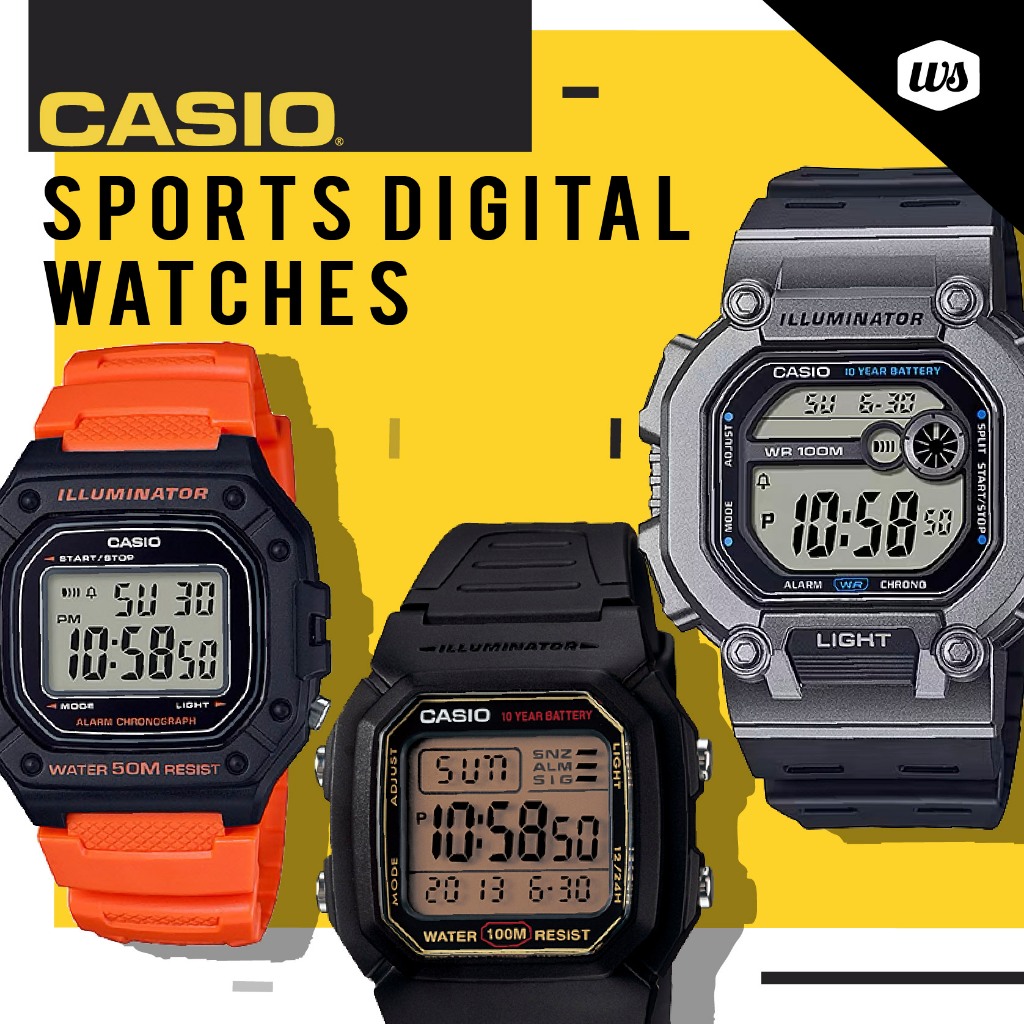 [Watchspree] CASIO Sports Digital Watches // W218H | W219H | W59 ...