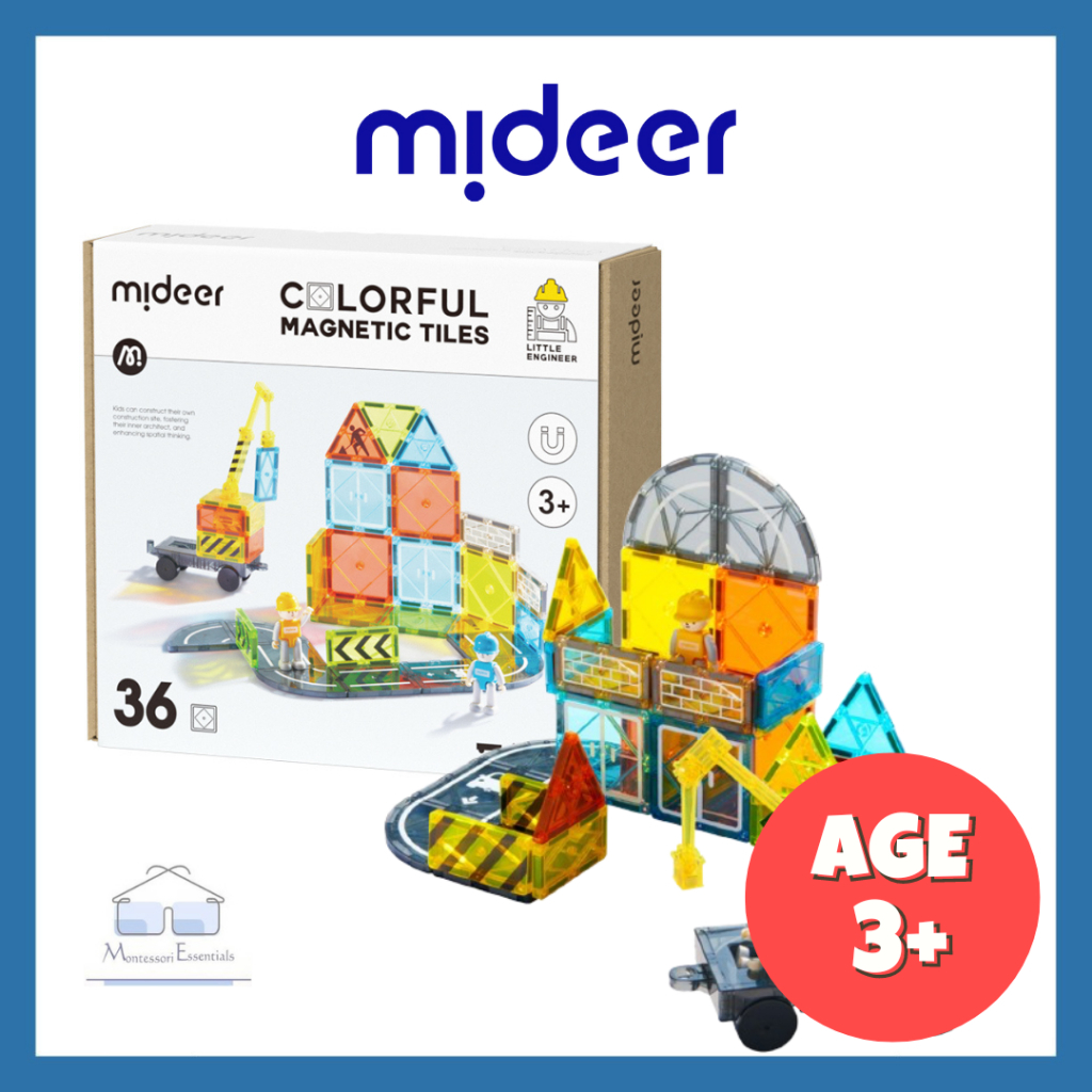 (36PCS) Mideer Colourful Magnetic Tiles Children Fun Activity Building Blocks | Shopee Singapore
