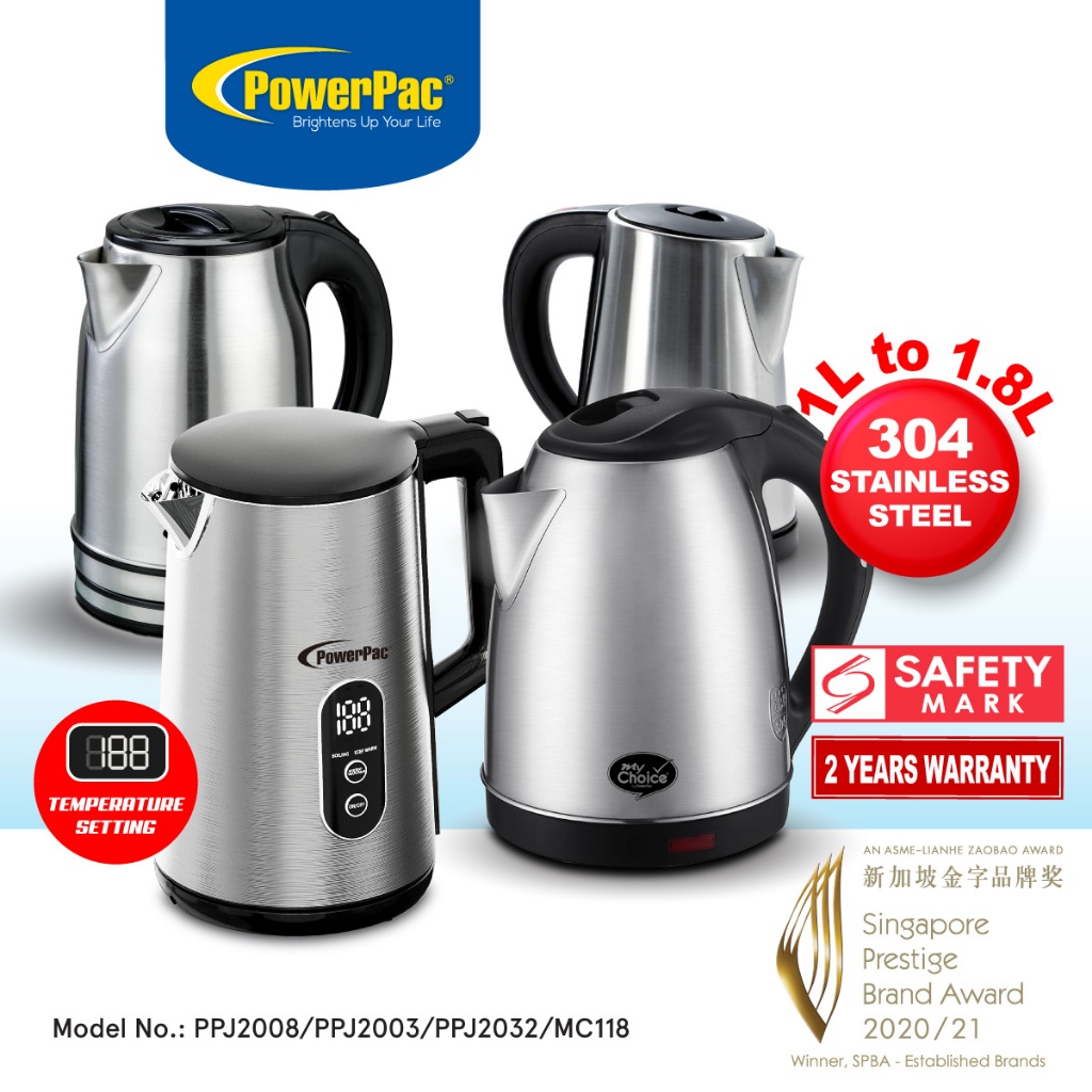 PowerPac Digital Kettle, Electric Kettle, Cordless Kettle Jug 1L to 1 ...