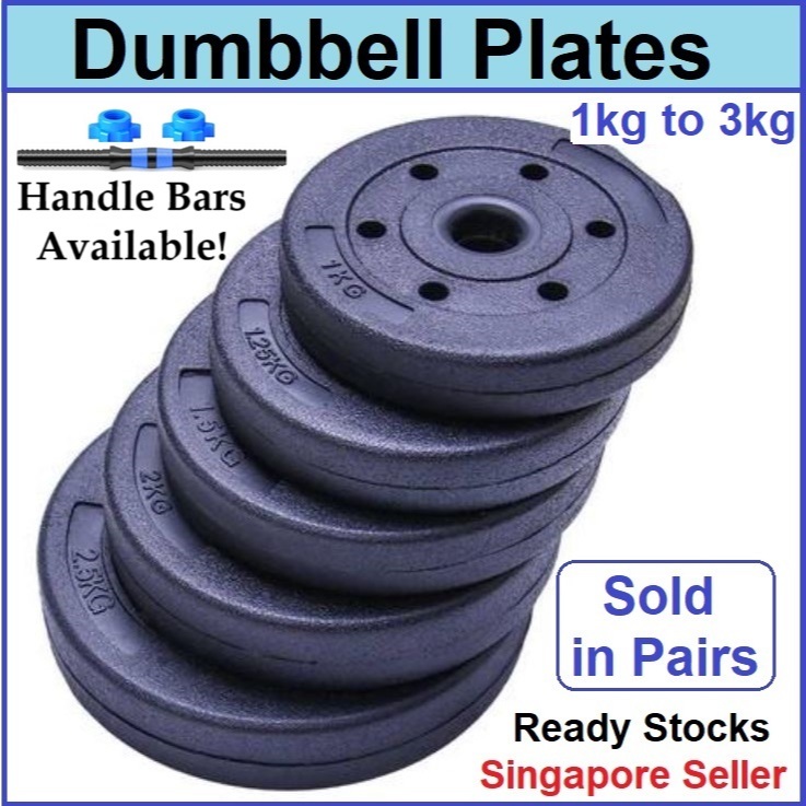 Dumbbell Plates / Weights / PVC Material prevents damage to floor / 1 ...