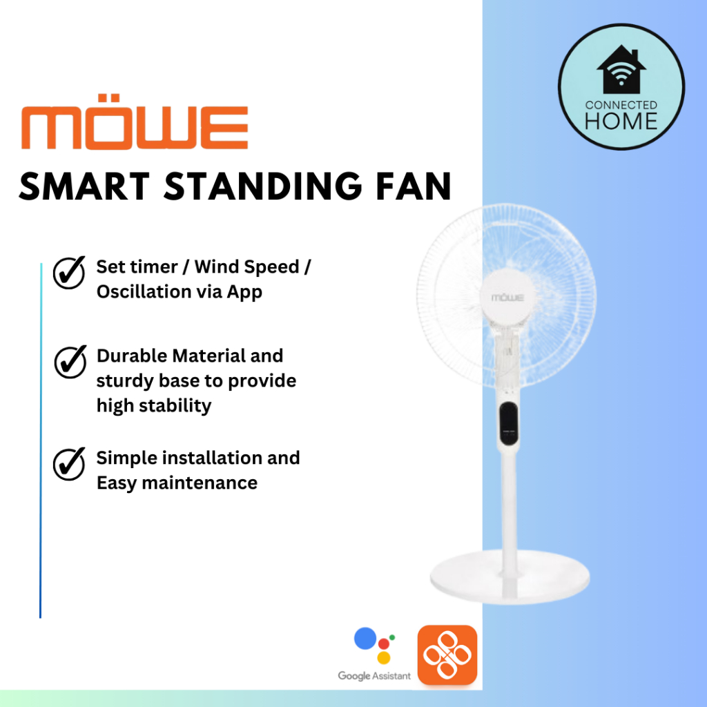 MÖWE 16″ Stand Fan with Remote / Wi-Fi MW910F | Shopee Singapore