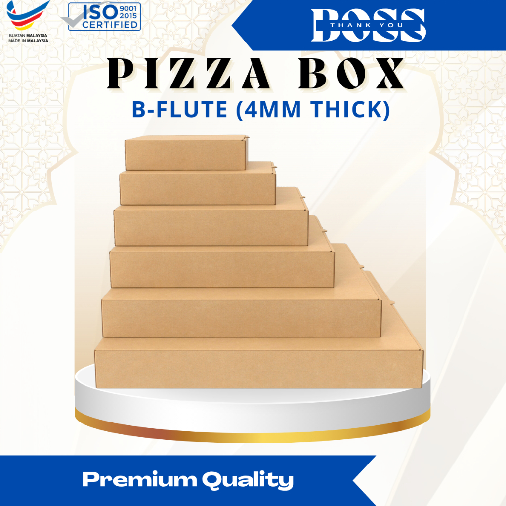 Craft Paper Carton Packaging for Pizza Type of Box | Shopee Singapore