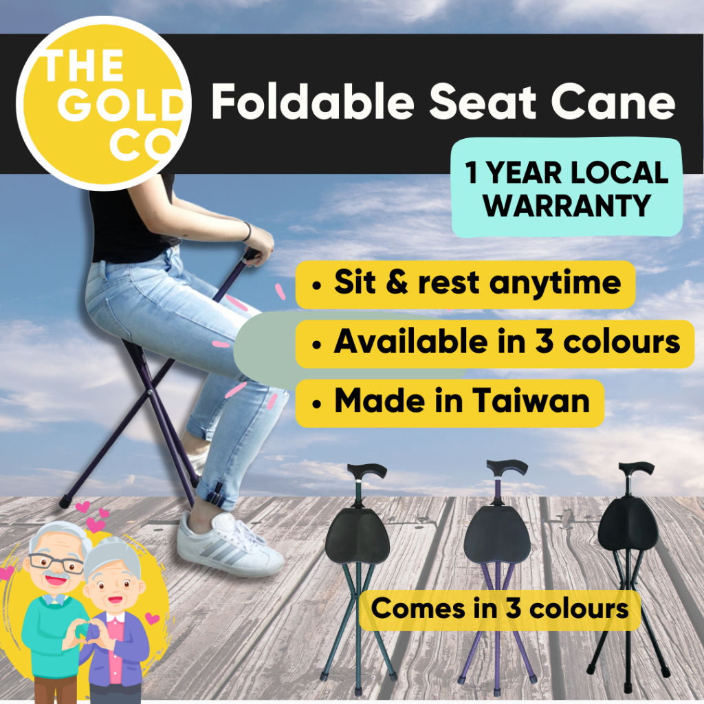 Foldable Seat Cane for Elderly - Bring Along A Portable Seat To Rest ...