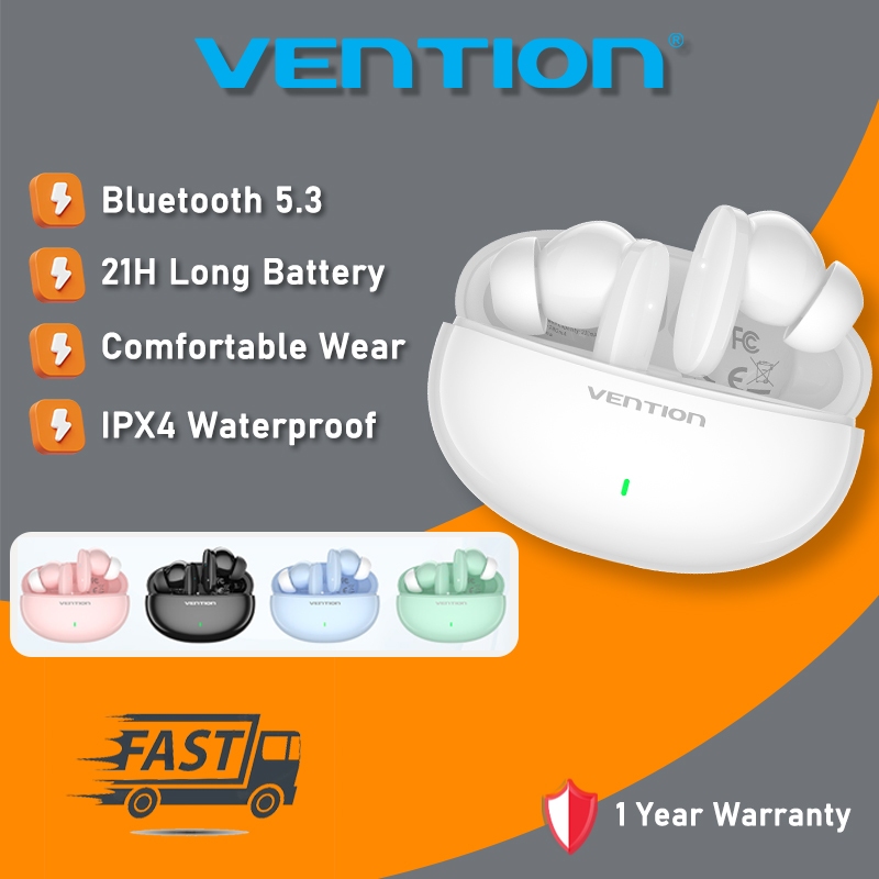 Vention® TWS True Wireless Earbuds - 21H Battery 10mm Drivers IPX4 ...