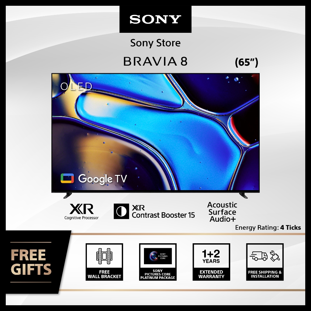 Sony BRAVIA 8 | 65 inch | 65XR80 | 4K OLED TV | 3 Years Warranty ...