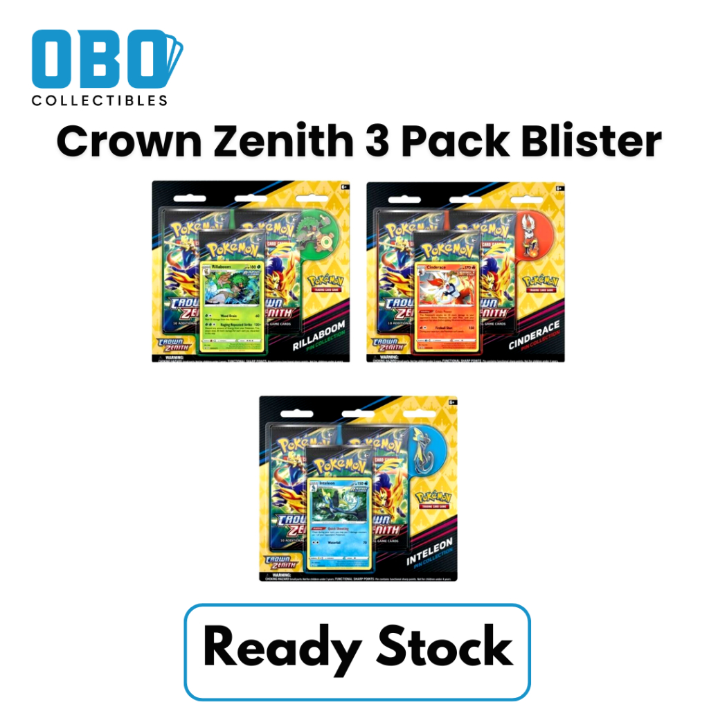 Crown Zenith Pokemon 3 Pack Blister Limited Edition | Shopee Singapore