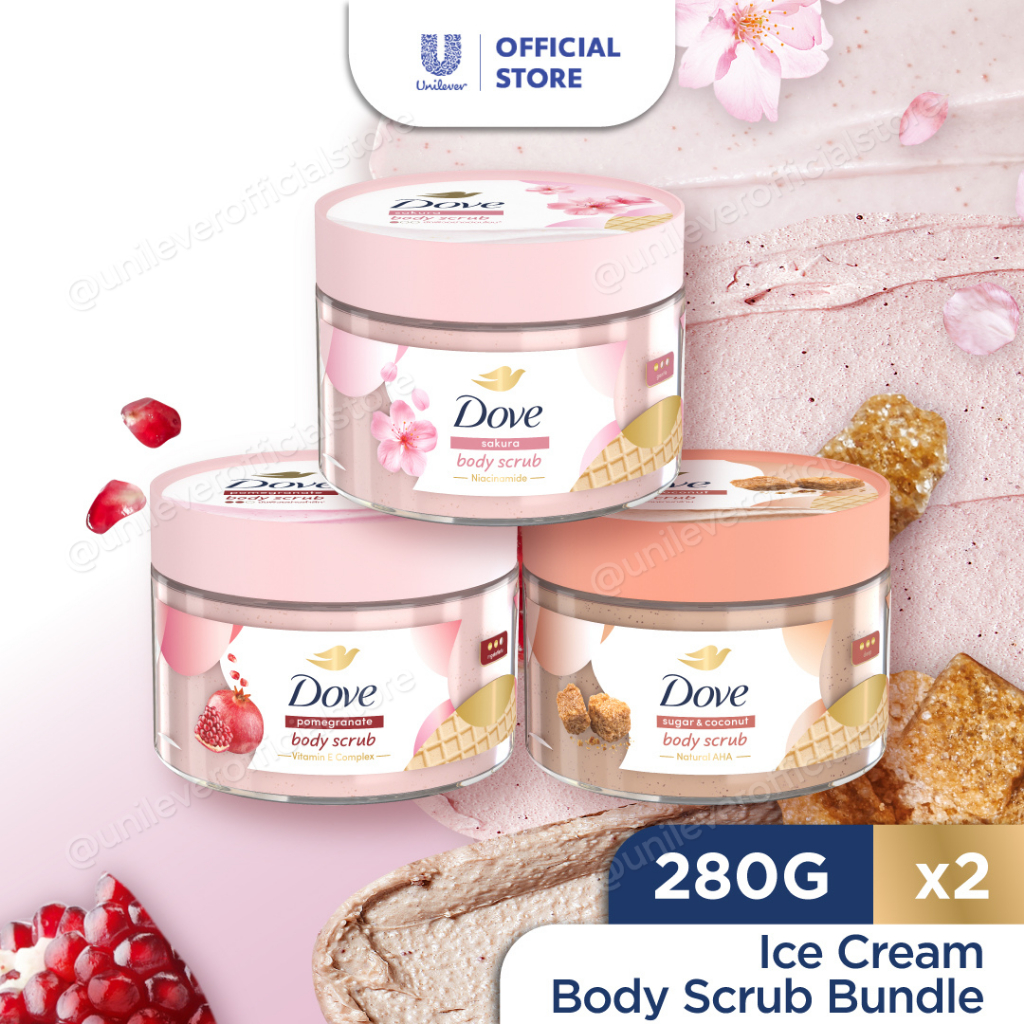 [Bundle of 2] Dove Ice Cream Body Scrub 280g | Shopee Singapore