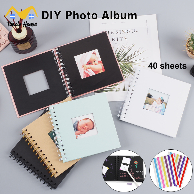【SG】2PCS 40 sheets DIY Photo Scrapbook Album 6 inch Baby Album Handmade ...