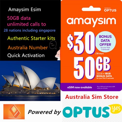 Australia eSIM / Amaysim Australia Sim Card Fast 4G/5G speed /Local ...