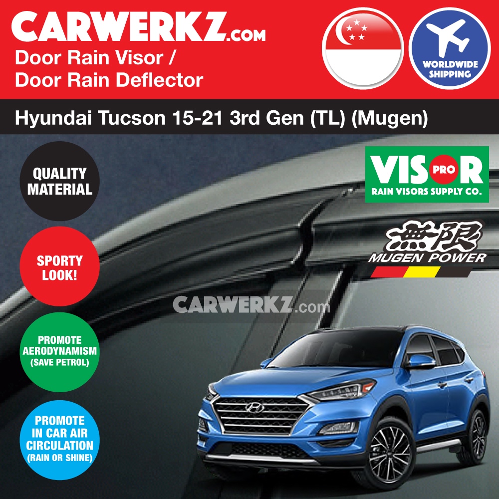 VISOR PRO Hyundai Tucson 2015-2021 3rd Generation (TL) Door Window ...