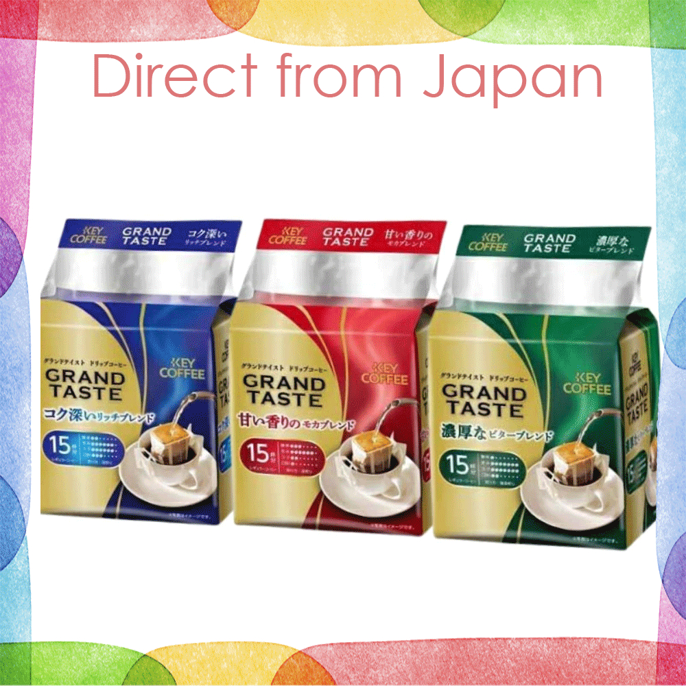 Key Coffee Grand Taste instant Drip Coffee 3 blends set (6gx15pack ...