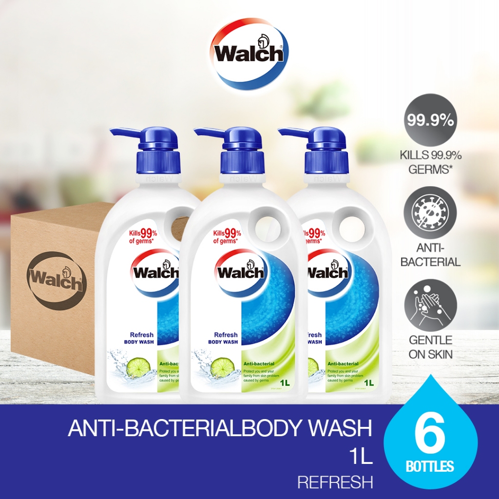 Walch® Anti-bacterial Body Wash 1L x 6 Bottles | Shopee Singapore