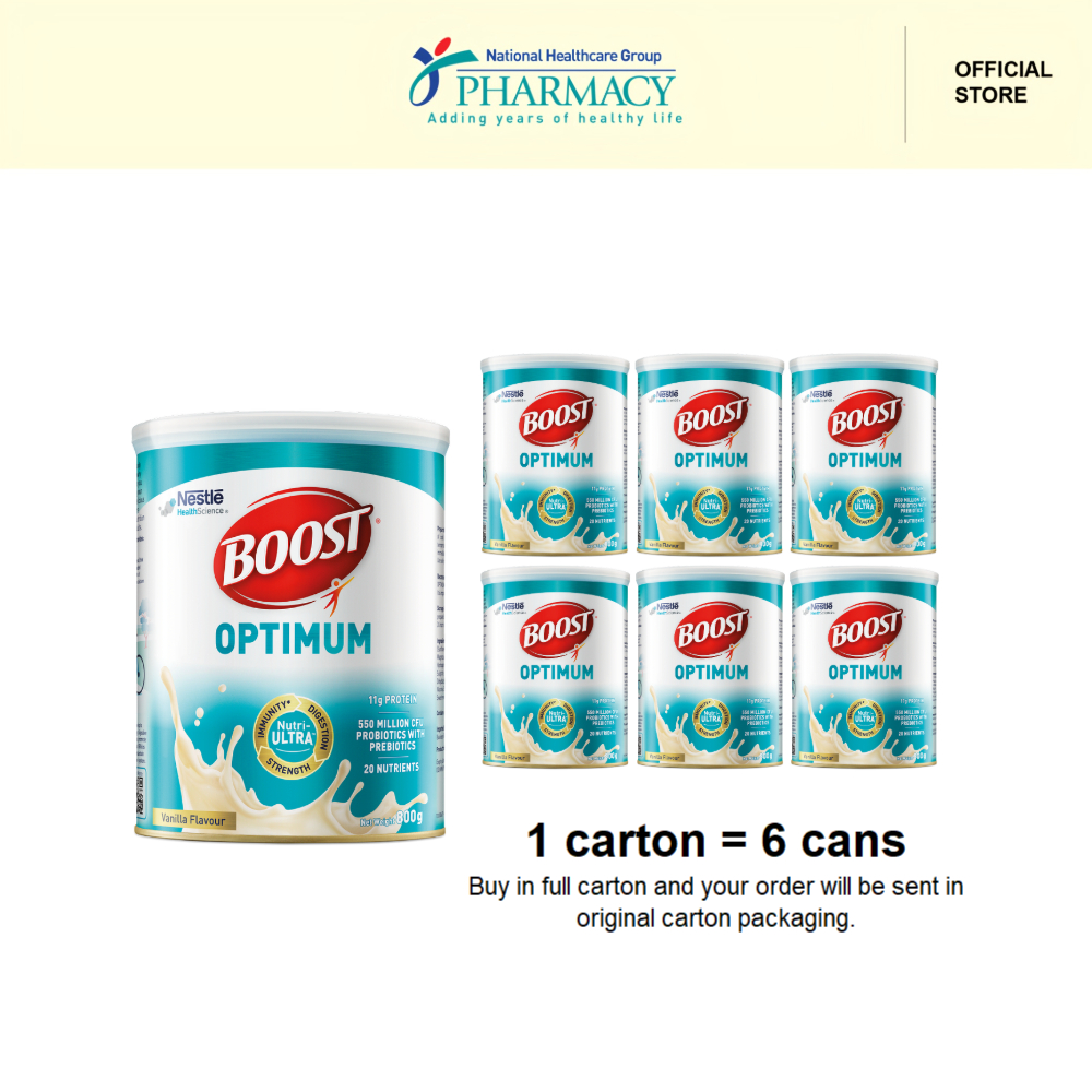 Boost Optimum Powder Vanilla 800g x 6 cans (Expiry Date : Nov 2027) | Shopee Singapore
