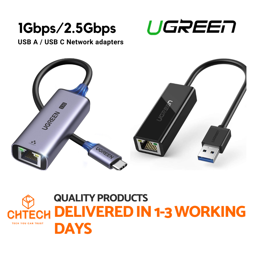 UGREEN Network Adapter USB 3.0/USB C to Ethernet RJ45 Lan Adapter for ...