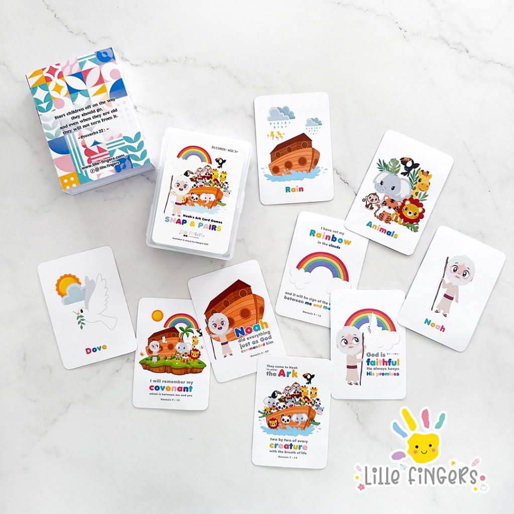 Lille Fingers - Noah’s Ark Snap & Pairs Card Game – 36pcs Set | Shopee ...