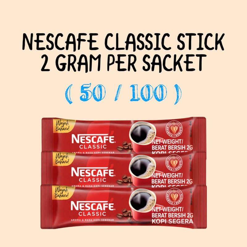 [SG Ready Stock] Nescafe Classic Coffee Sachets Instant Soluble Coffee ...