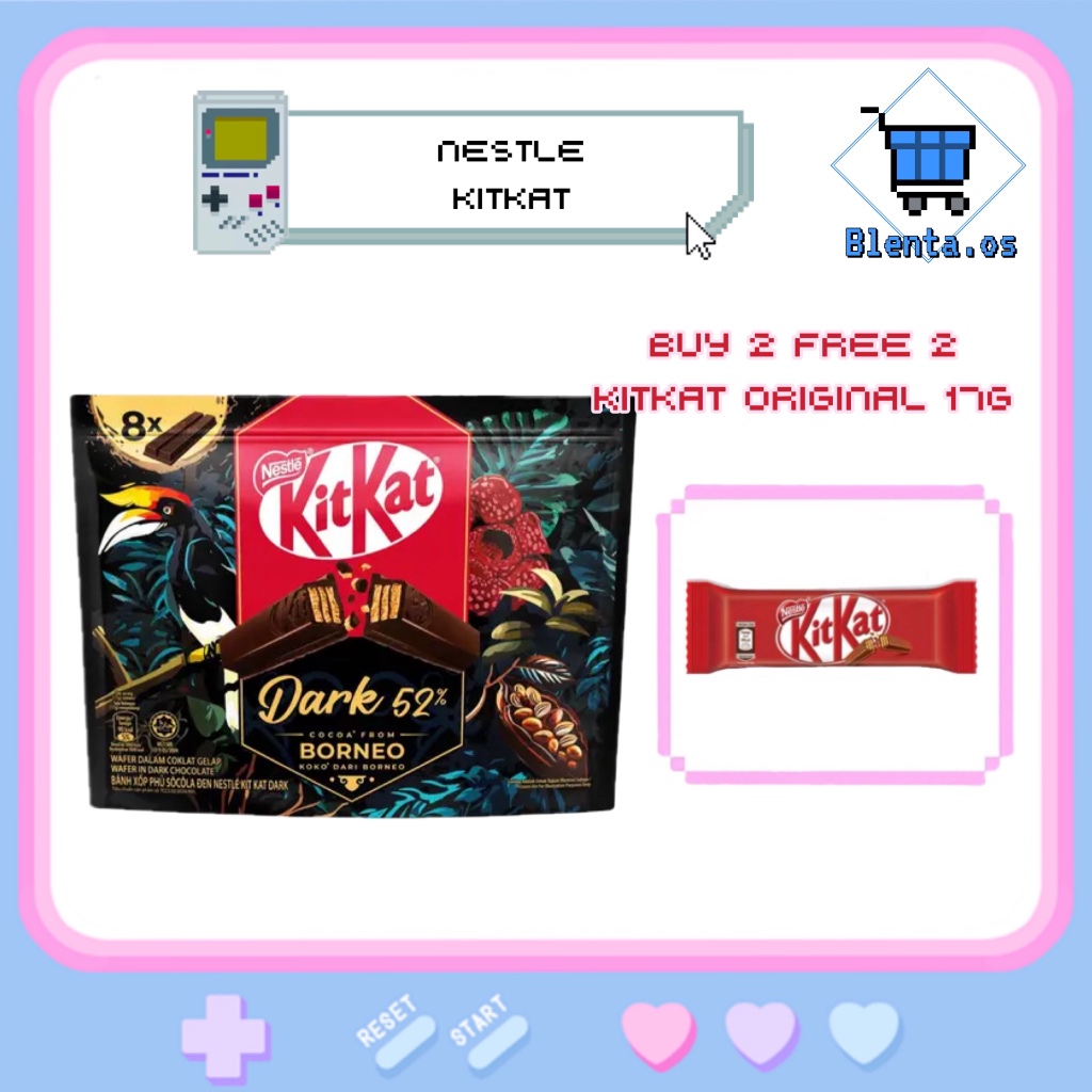 Nestle KitKat Dark Chocolate 52% Borneo Dark Borneo 17g x 8bars🔥SG ...