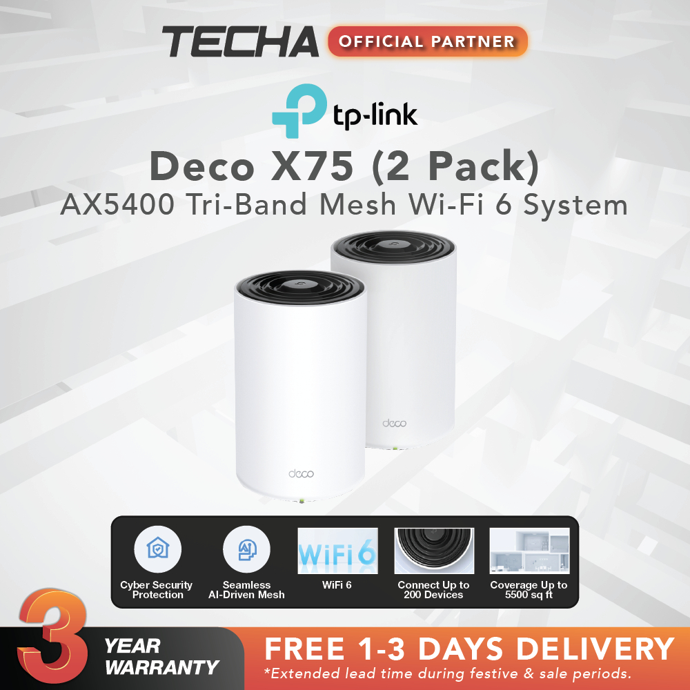 TP-Link Deco X75 | AX5400 Tri-Band Mesh Wi-Fi 6 System | Shopee Singapore