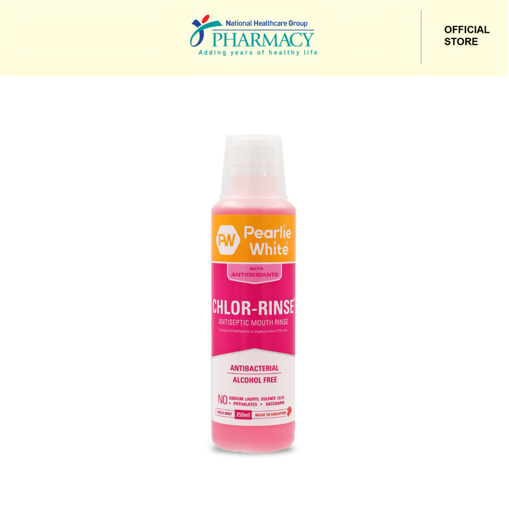 Pearlie White Chlor-Rinse 0.2% Alcohol Free 250ml | Shopee Singapore