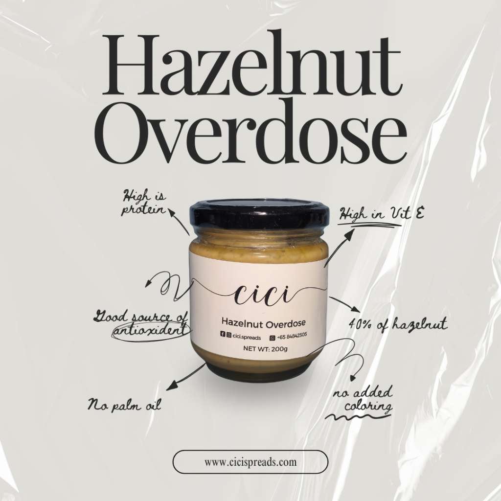 [Made in SG 🇸🇬] Hazelnut Cream Spread 200g (Hazelnut Overdose) at least ...