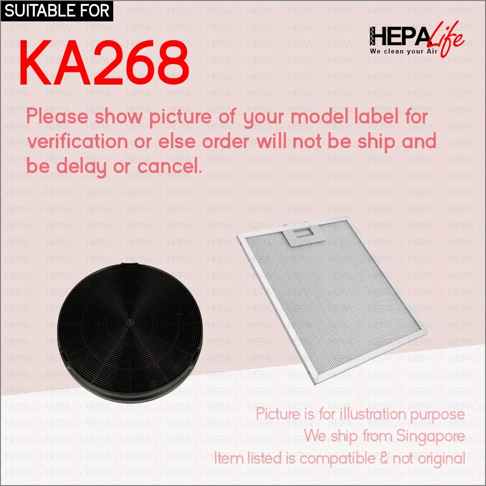 Tecno KA268 Compatible Cooker Hood Carbon filter & Grease Filter ...