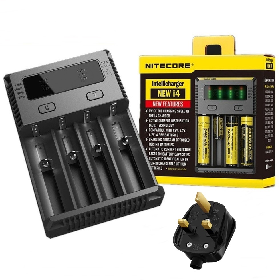 Nitecore New i4 Intelligent Battery Charger Malaysia UK Plug | Shopee ...