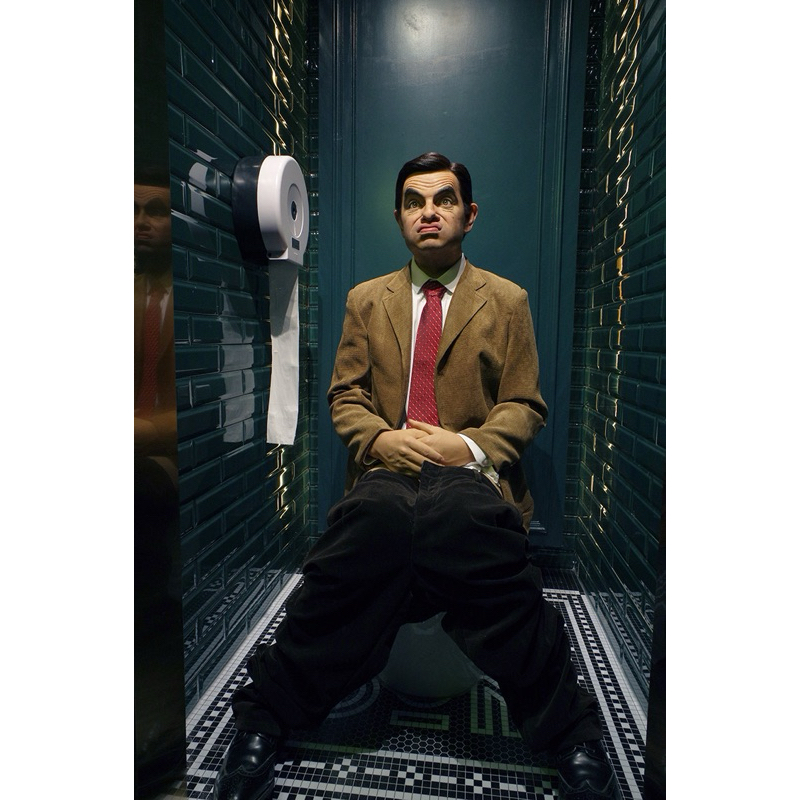 Life Size 185cm Mr Bean Rowan Atkinson Wax Figure Statue Comedian Actor ...