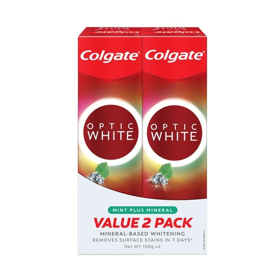 Colgate Optic White Sparkling White Whitening Toothpaste 100g x 2 ...