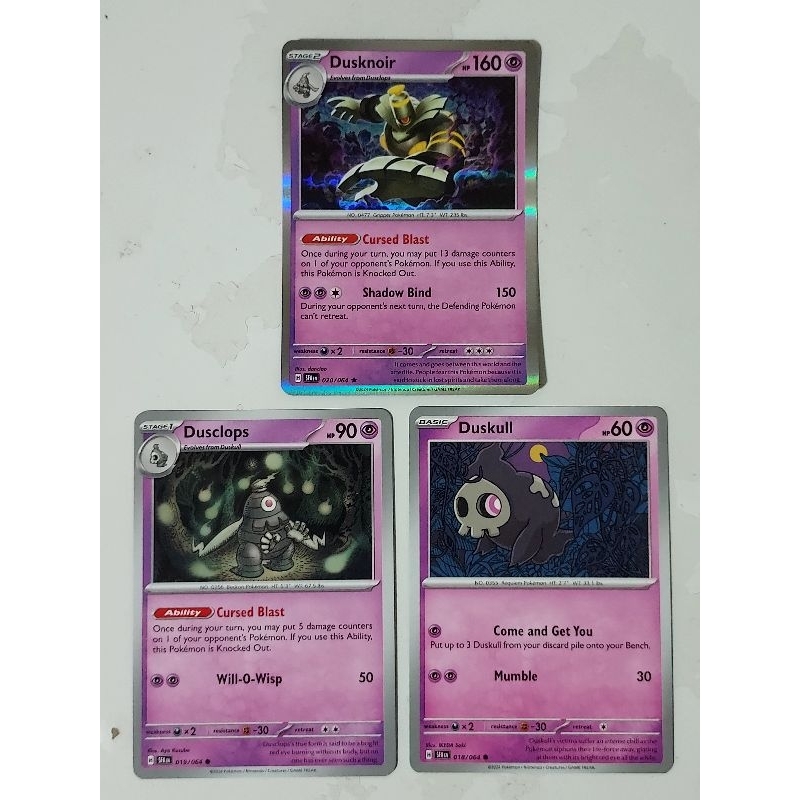 Pokemon duskull dusknoir dusclops shrouded fable card | Shopee Singapore