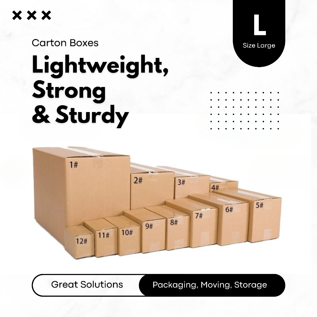 Carton Boxes for Moving Boxes/ Shipping Mailer Boxes (Large) | Shopee ...
