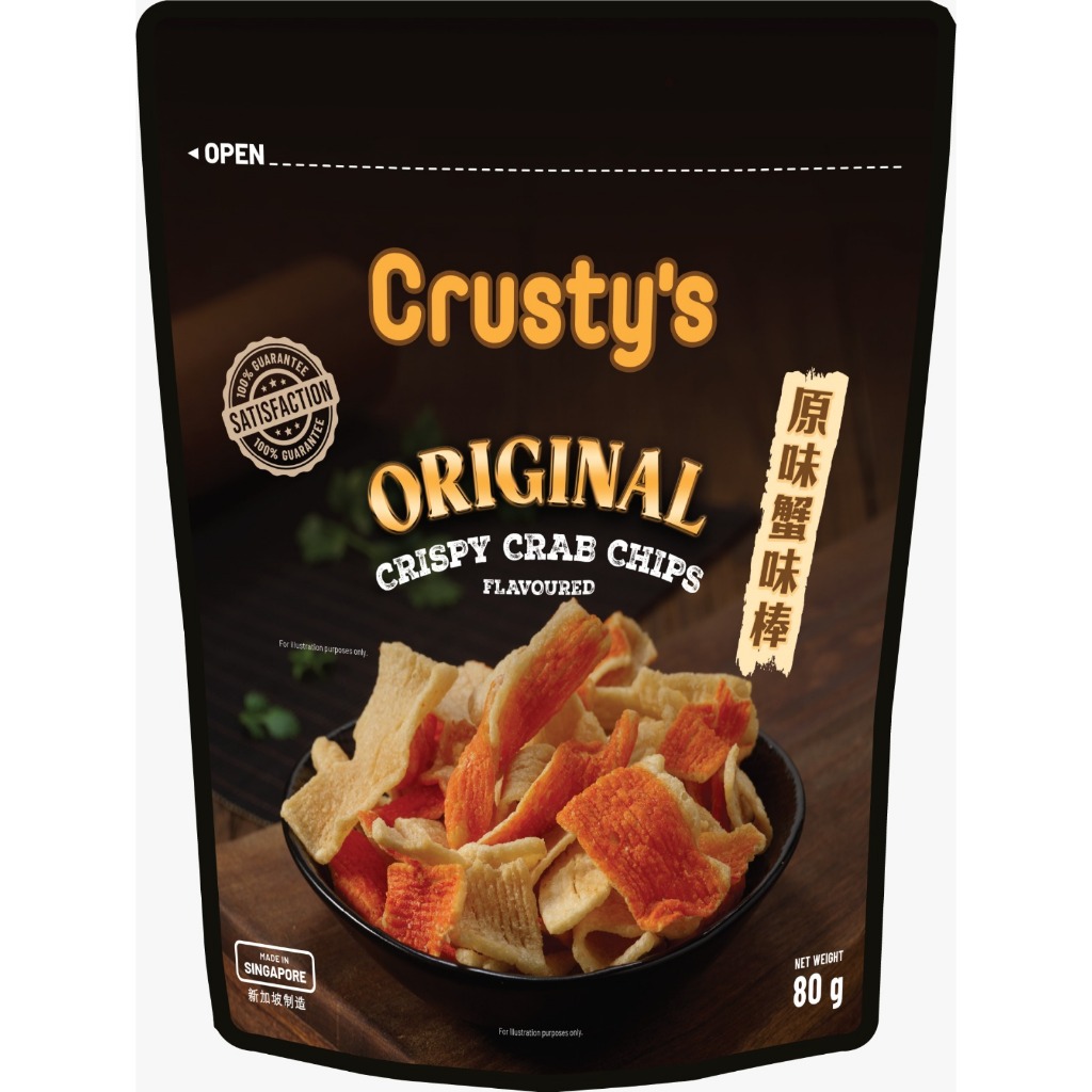 Crusty's Crispy Crab Chips Original Flavoured (80g Packet) | Shopee ...